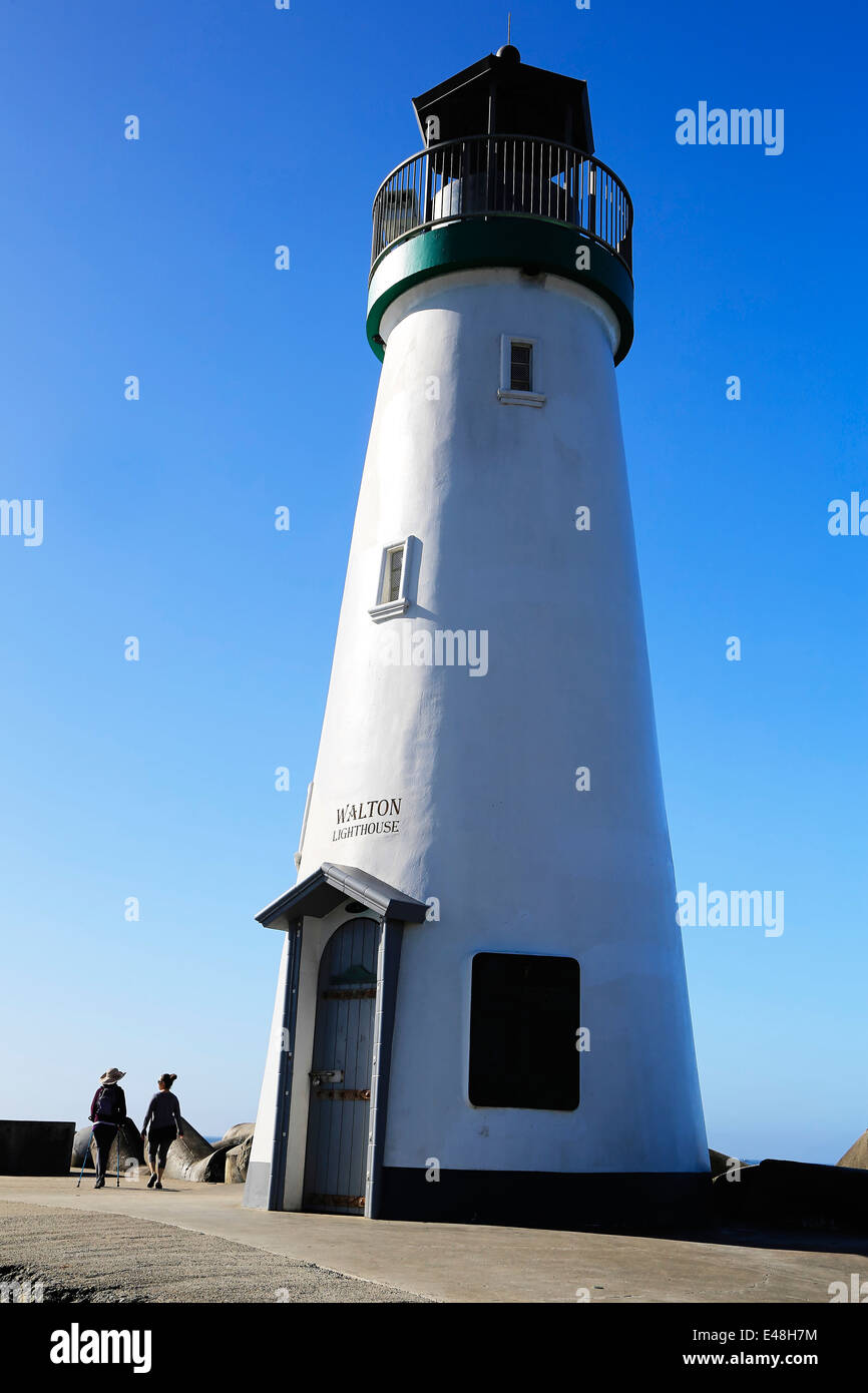 Santa Cruz Breakwater Lighthouse, know as Walton Lighthouse, in Santa ...