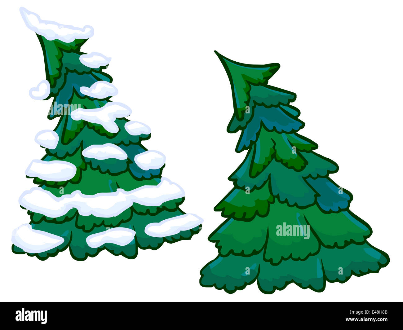 Cartoon illustration spruce tree hi-res stock photography and images ...