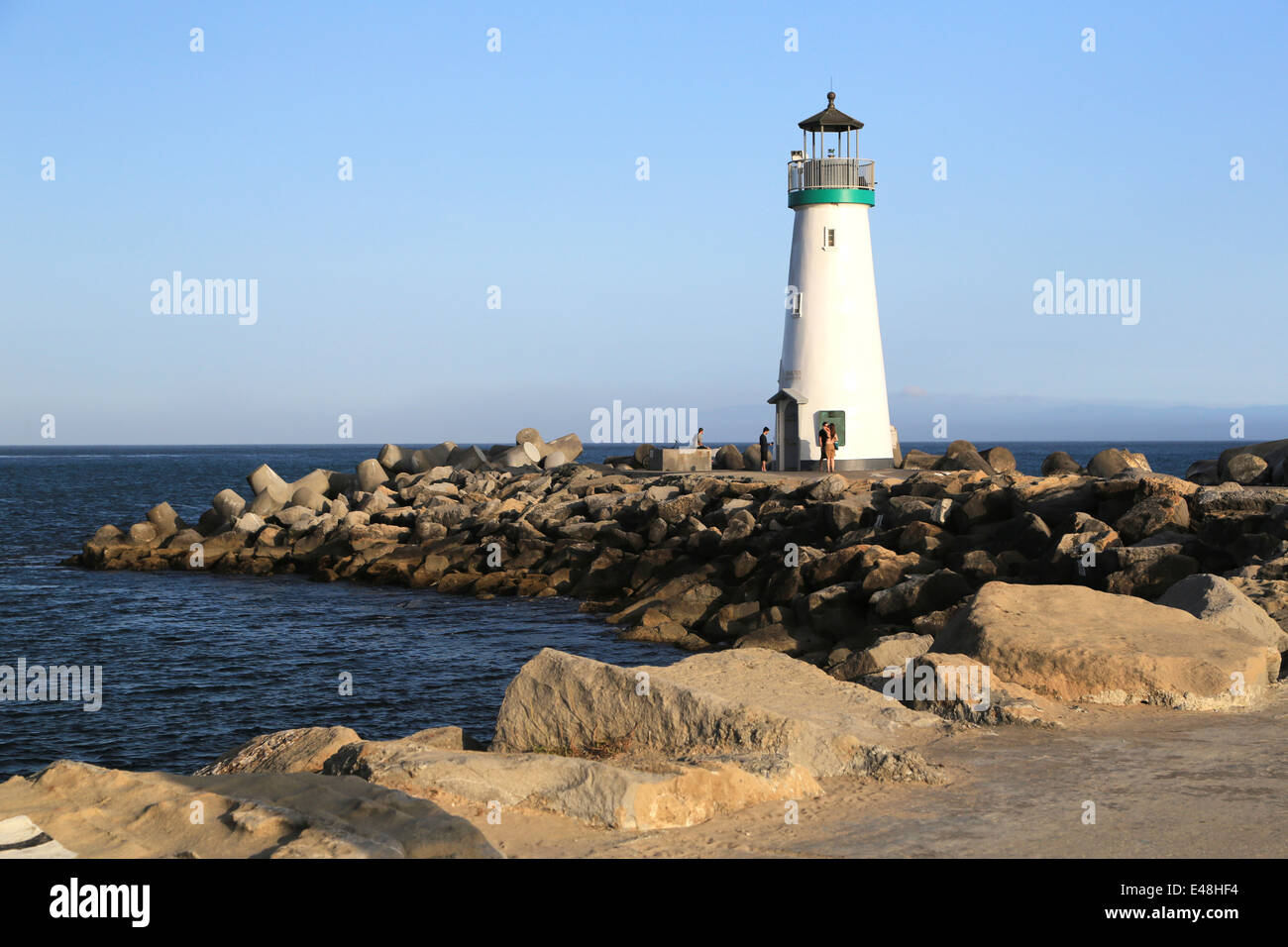 Santa Cruz Breakwater Lighthouse, know as Walton Lighthouse, in Santa ...