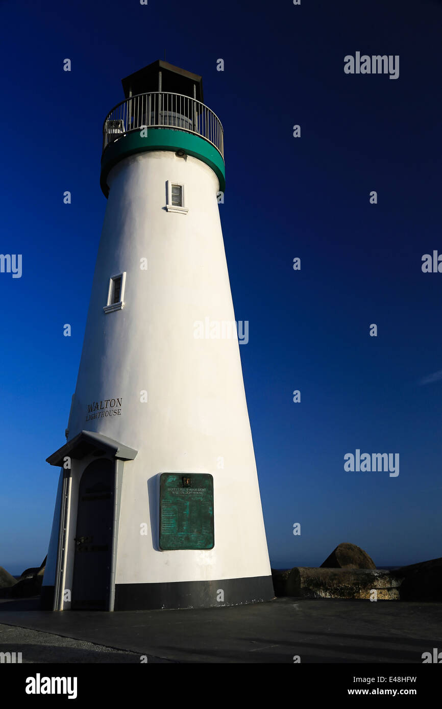 Santa Cruz Breakwater Lighthouse, know as Walton Lighthouse, in Santa ...
