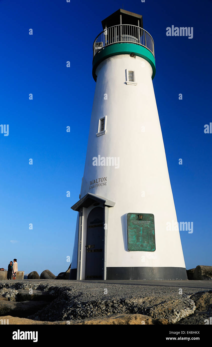 Santa Cruz Breakwater Lighthouse, know as Walton Lighthouse, in Santa ...