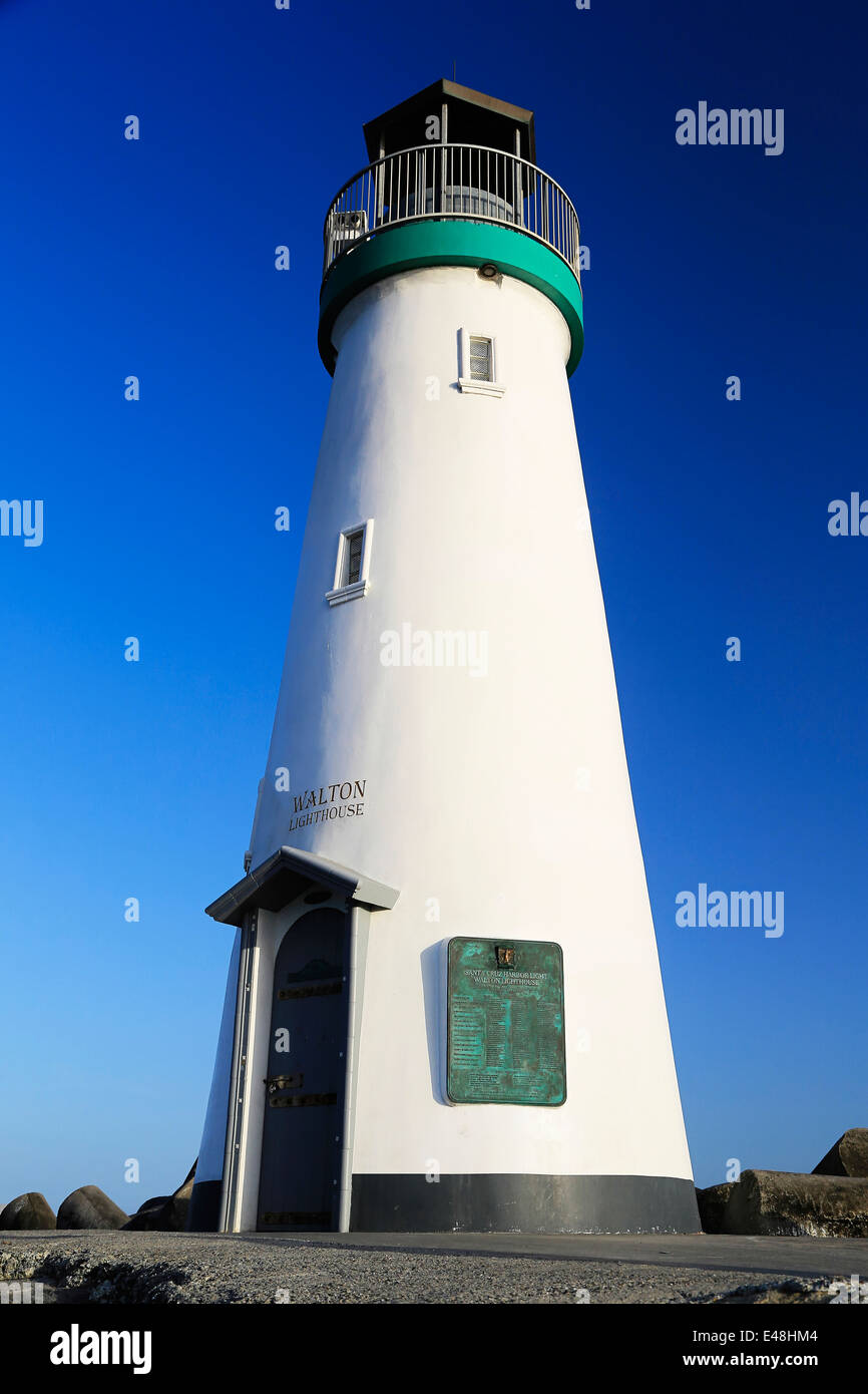 Santa Cruz Breakwater Lighthouse, know as Walton Lighthouse, in Santa ...