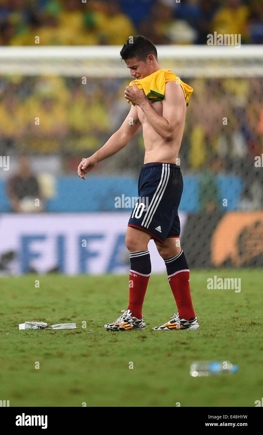 Fortaleza, Brazil. 04th July, 2014. James Rodriguez of Colombia leaves ...