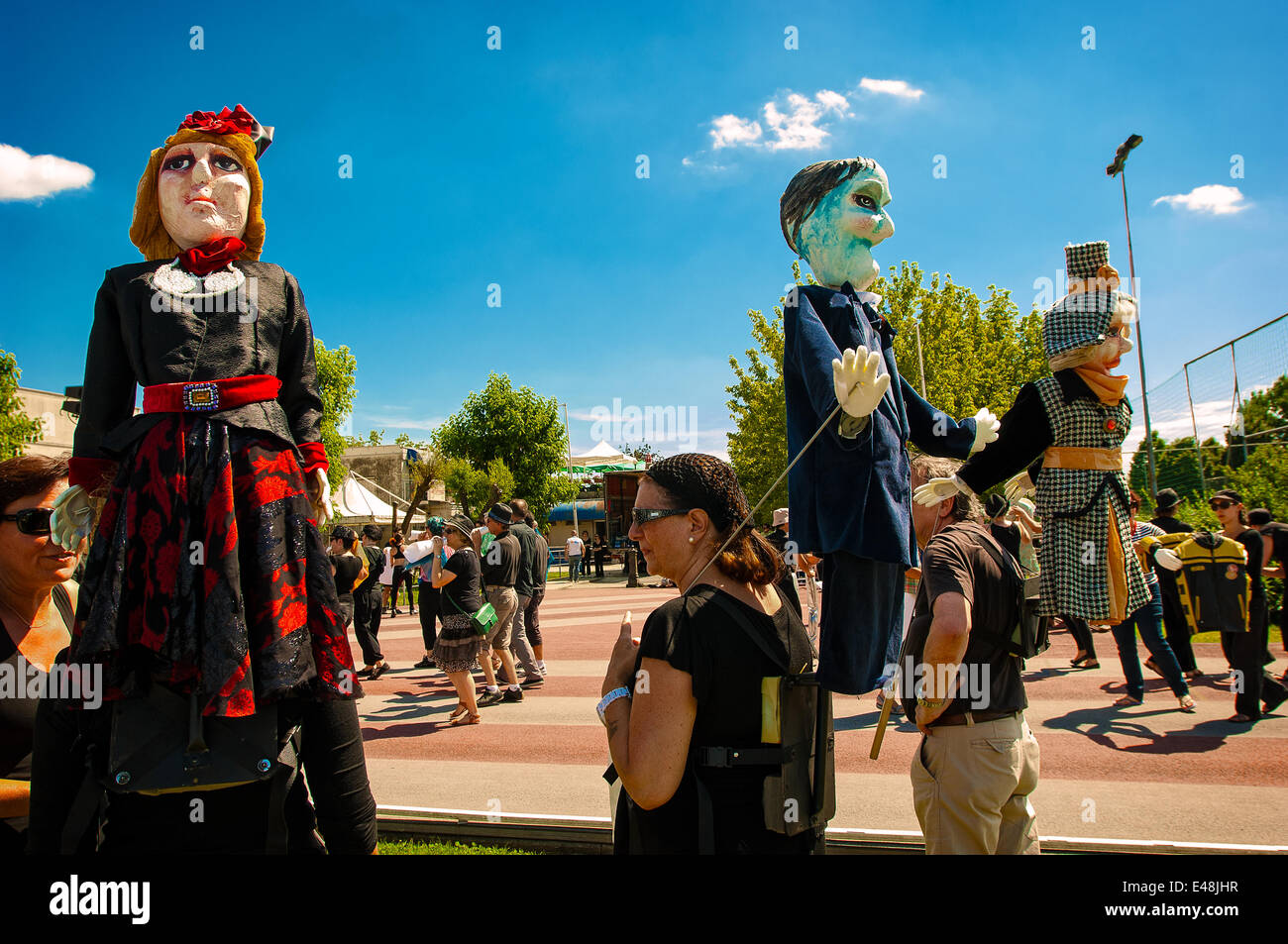 Dress rehearsals for the parade Sunday, July 6, 2014 in Turin, starting ...