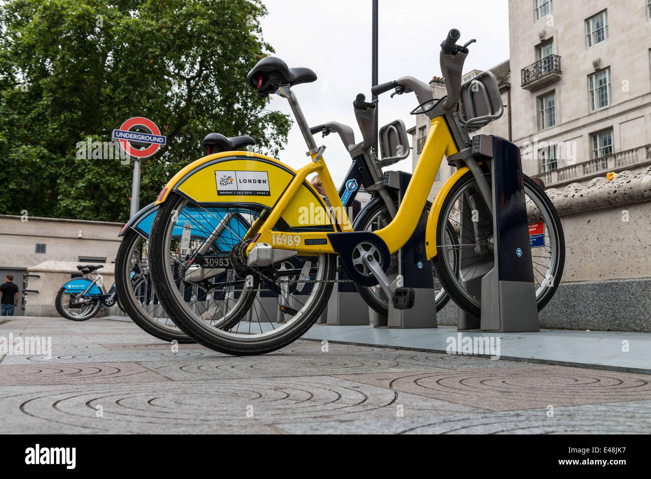 Boris bikes in London getting yellow to celebrate Tour de France in ...
