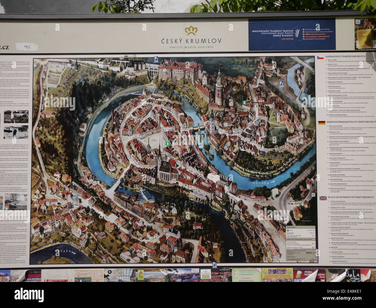 Czech republic cesky krumlov map hi-res stock photography and images ...