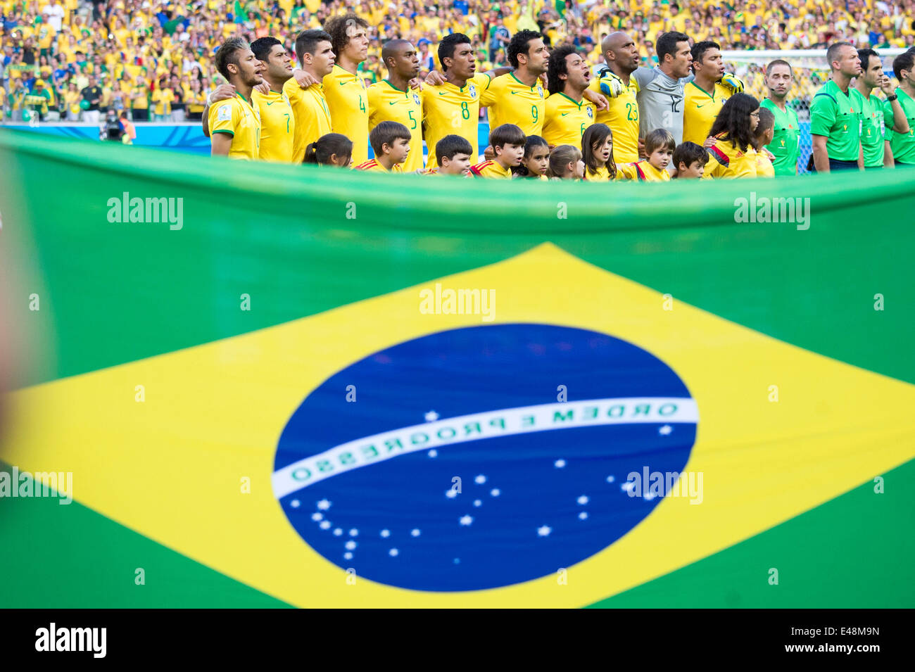 Brazil team group line-up (BRA), JULY 4, 2014 - Football / Soccer ...