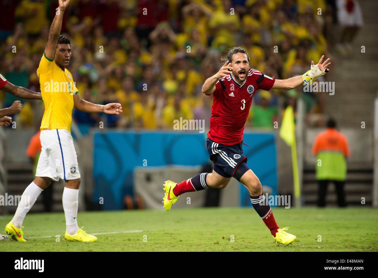 Paulinho (BRA), Mario Yepes (COL), JULY 4, 2014 - Football / Soccer ...