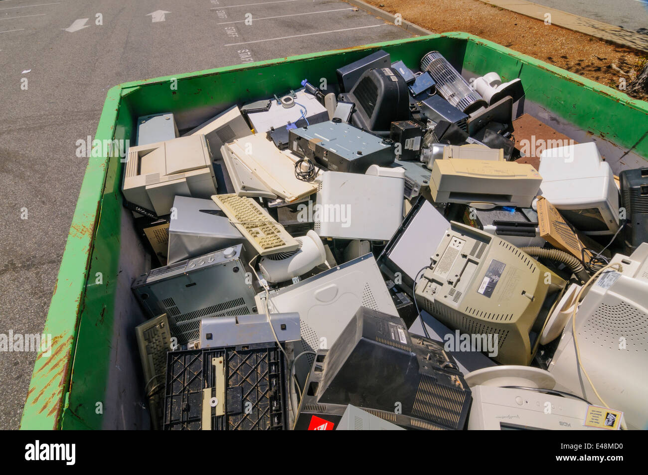 Volunteers helping at electronic waste collection - community ...