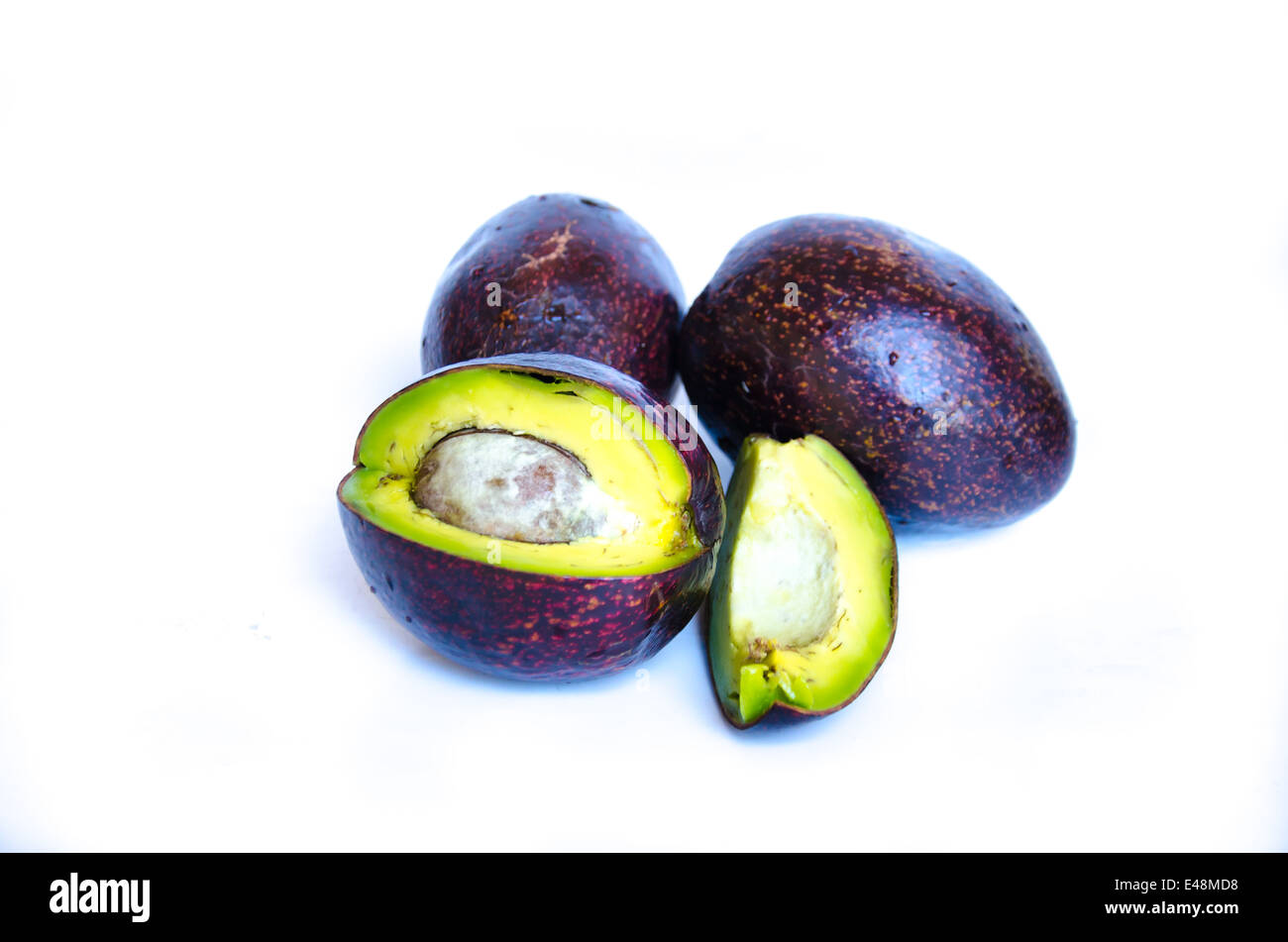 avocado fresh fruit for healthy food on white background Stock Photo ...