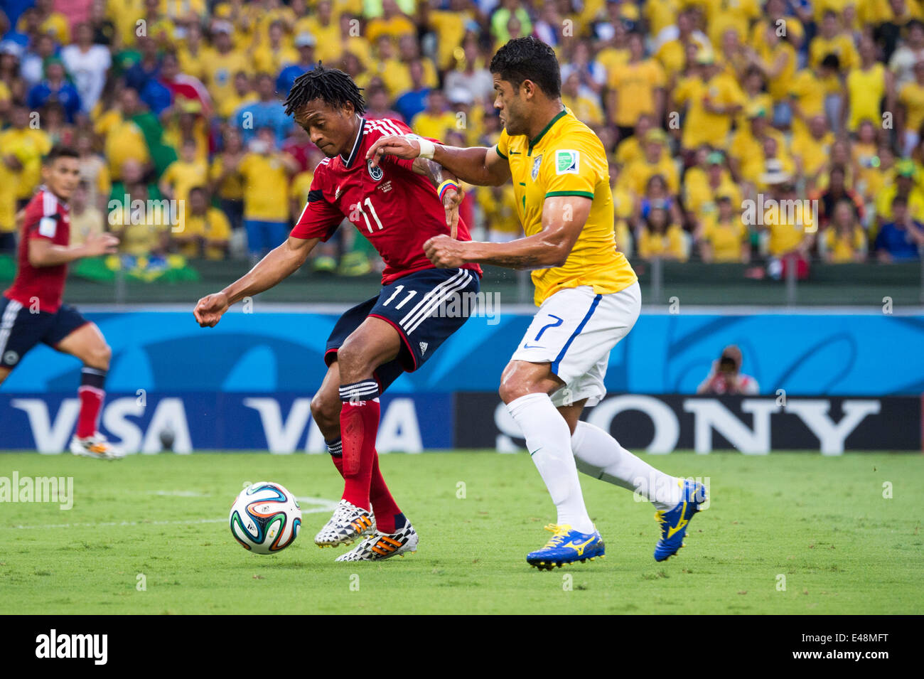 Juan Cuadrado (COL), Hulk (BRA), JULY 4, 2014 - Football / Soccer ...