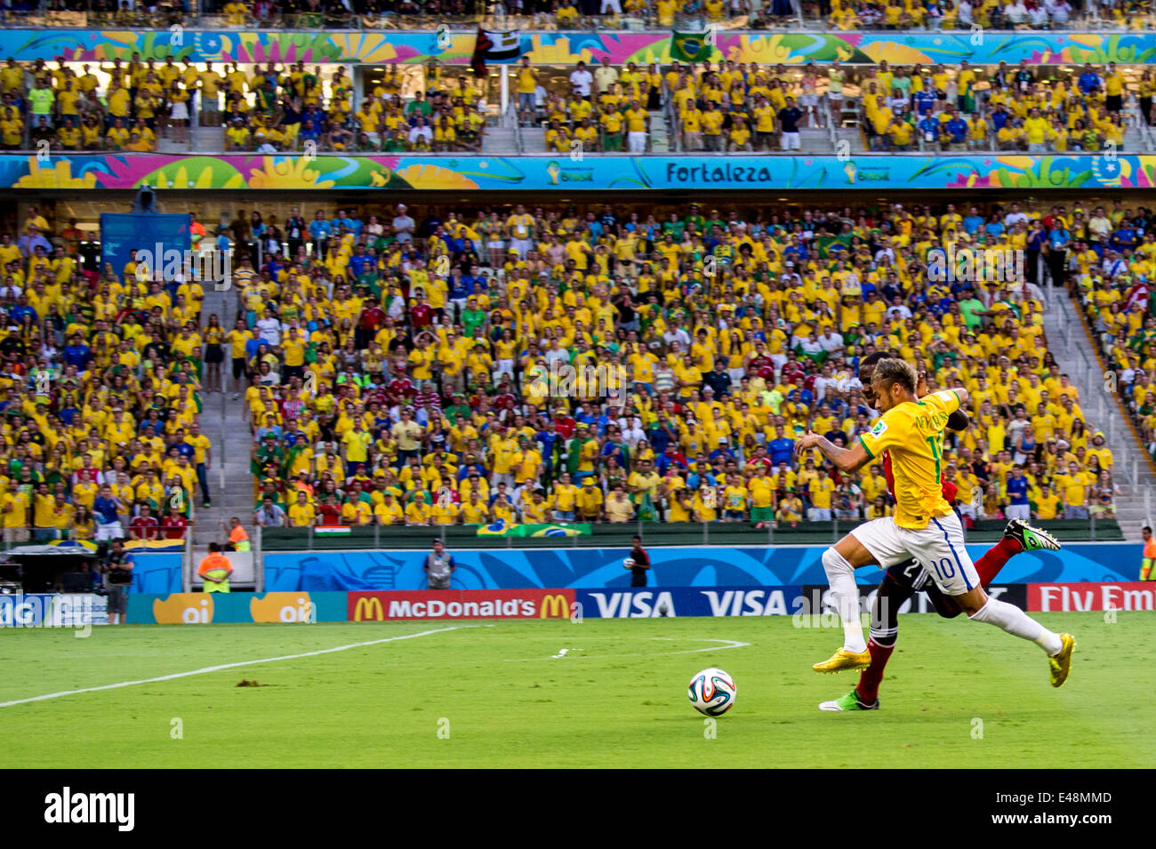 Fortaleza, Brazil. 4th July, 2014. Neymar (BRA) Football/Soccer : FIFA World Cup Brazil 2014 ...