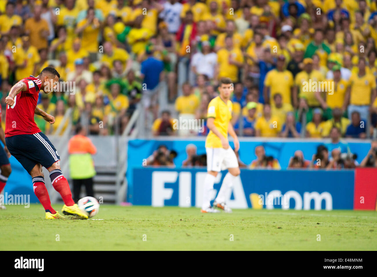 Fortaleza, Brazil. 4th July, 2014. Fredy Guarin (COL) Football/Soccer : FIFA World Cup Brazil ...