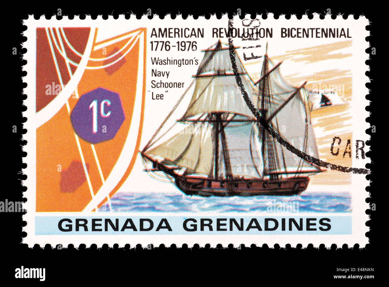 Postage stamp from the Grenada Grenadines depicting the schooner "Lee ...
