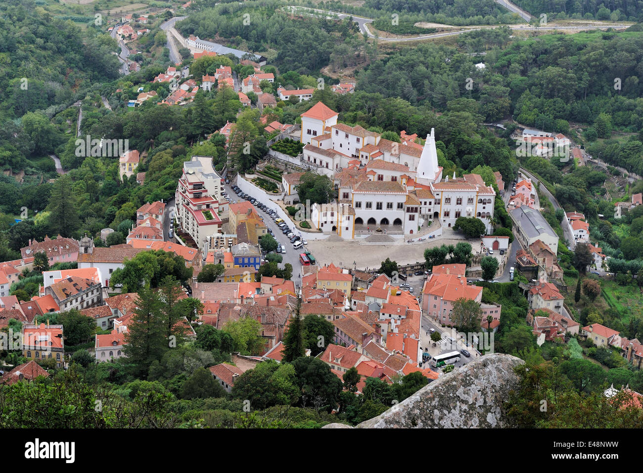 aerial view of Sintra National Palace, Sintra, Portugal Stock Photo - Alamy