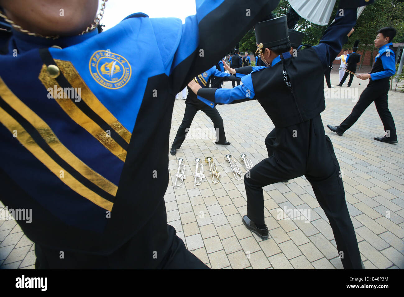 Rastede, Germany. 5th July, 2014. Members of Beihang University's ...