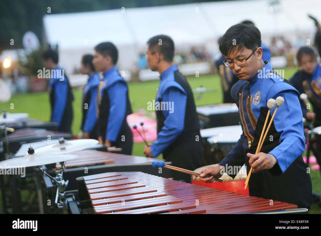 Rastede, Germany. 5th July, 2014. Members of Beihang University's ...