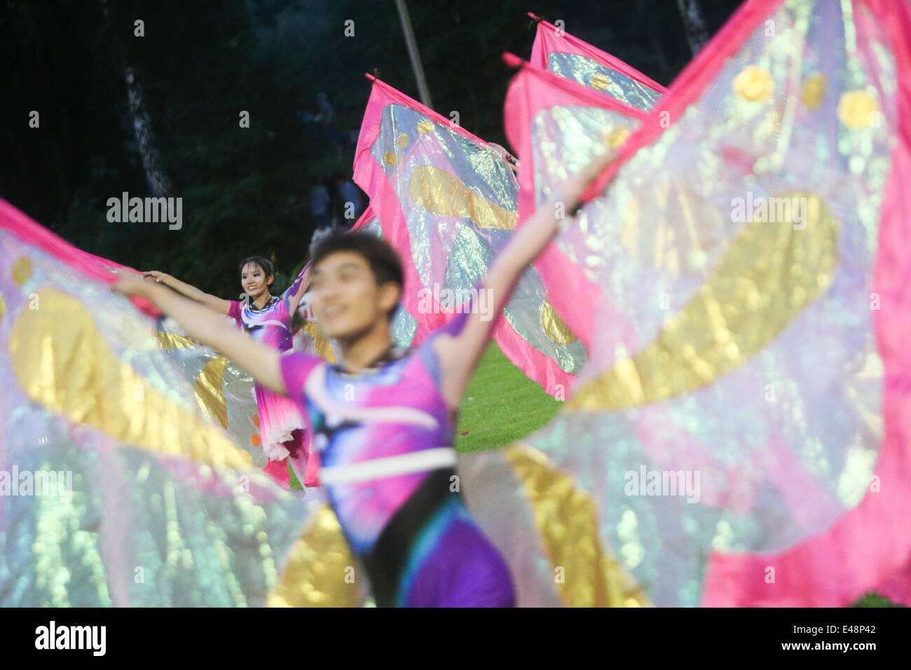 Rastede, Germany. 5th July, 2014. Members of Beihang University's ...