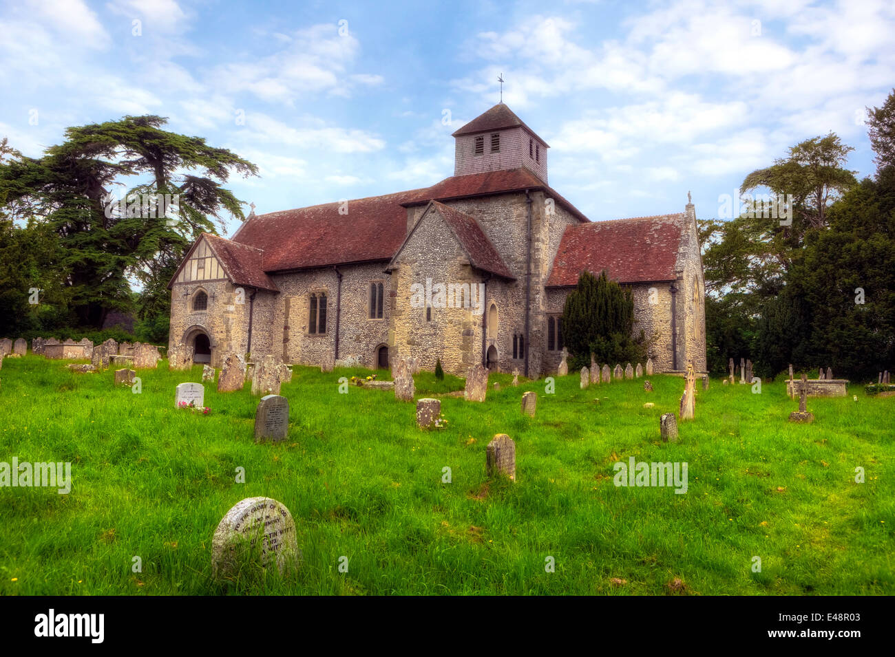 St Mary's church, Breamore, Hampshire, England, United Kingdom Stock ...