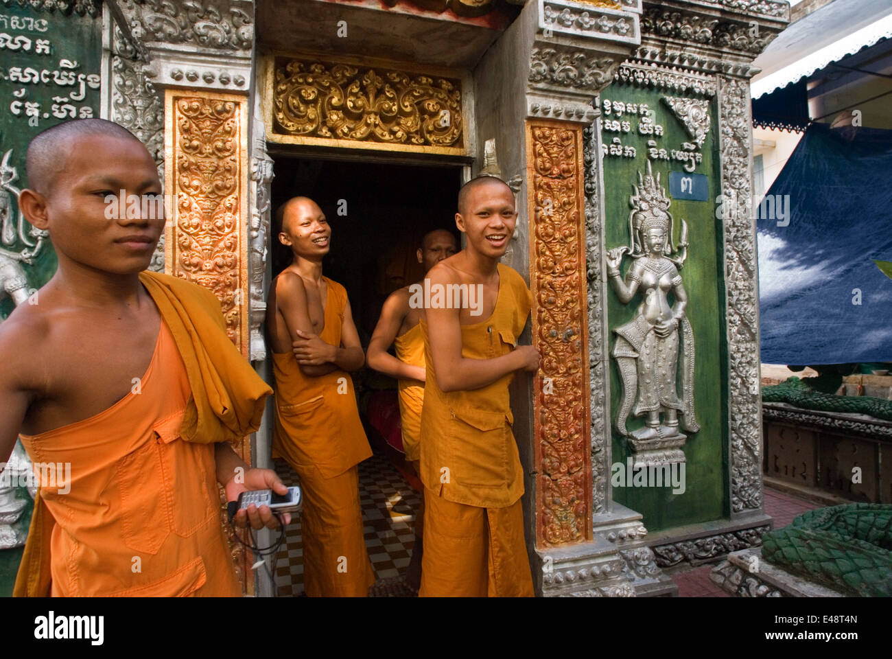 Housing for Buddhist monks in Wat Kampheng Temple. Battambang ...