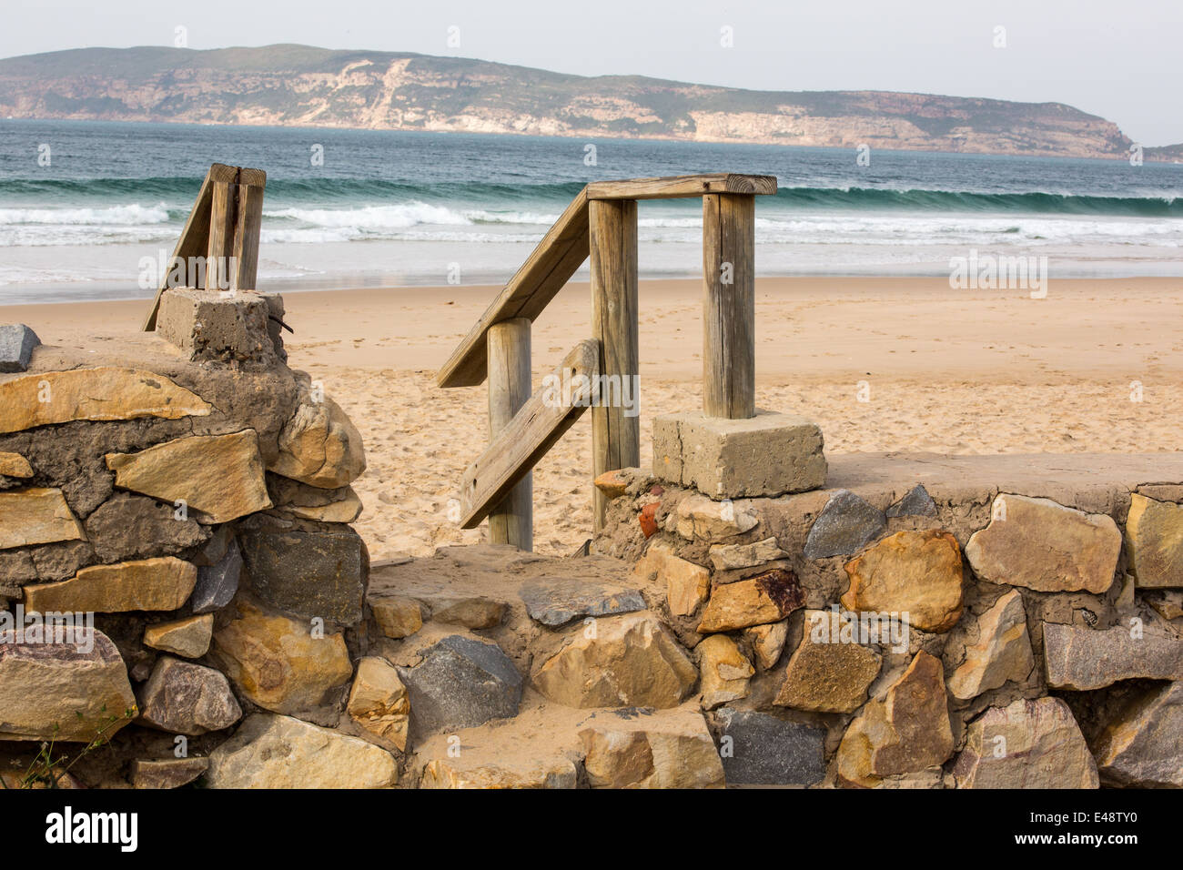 Steps on beach Stock Photo - Alamy