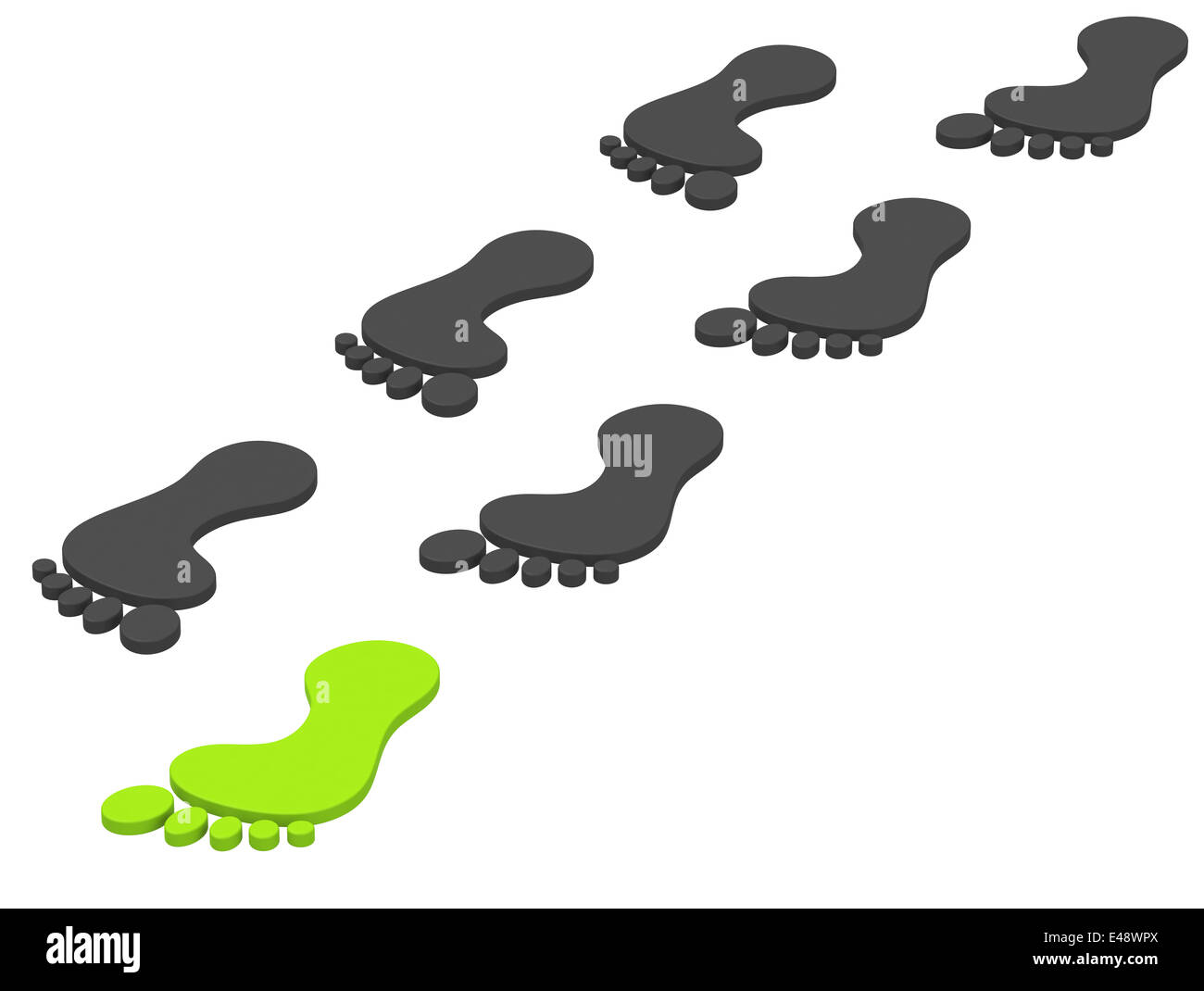 Ecological footprints Cut Out Stock Images & Pictures - Alamy