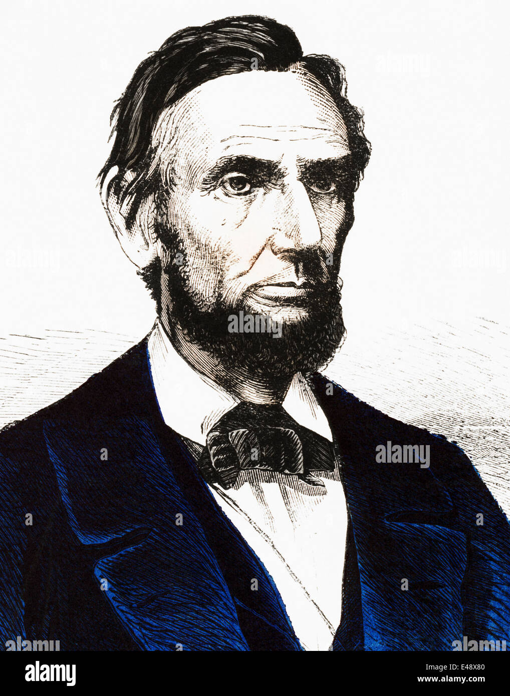 Vintage portrait of Abraham Lincoln Stock Photo - Alamy