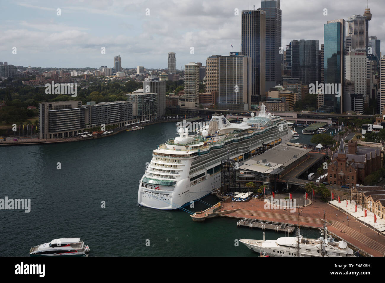 Circular Quay seen from Harbour Bridge pylon Stock Photo - Alamy