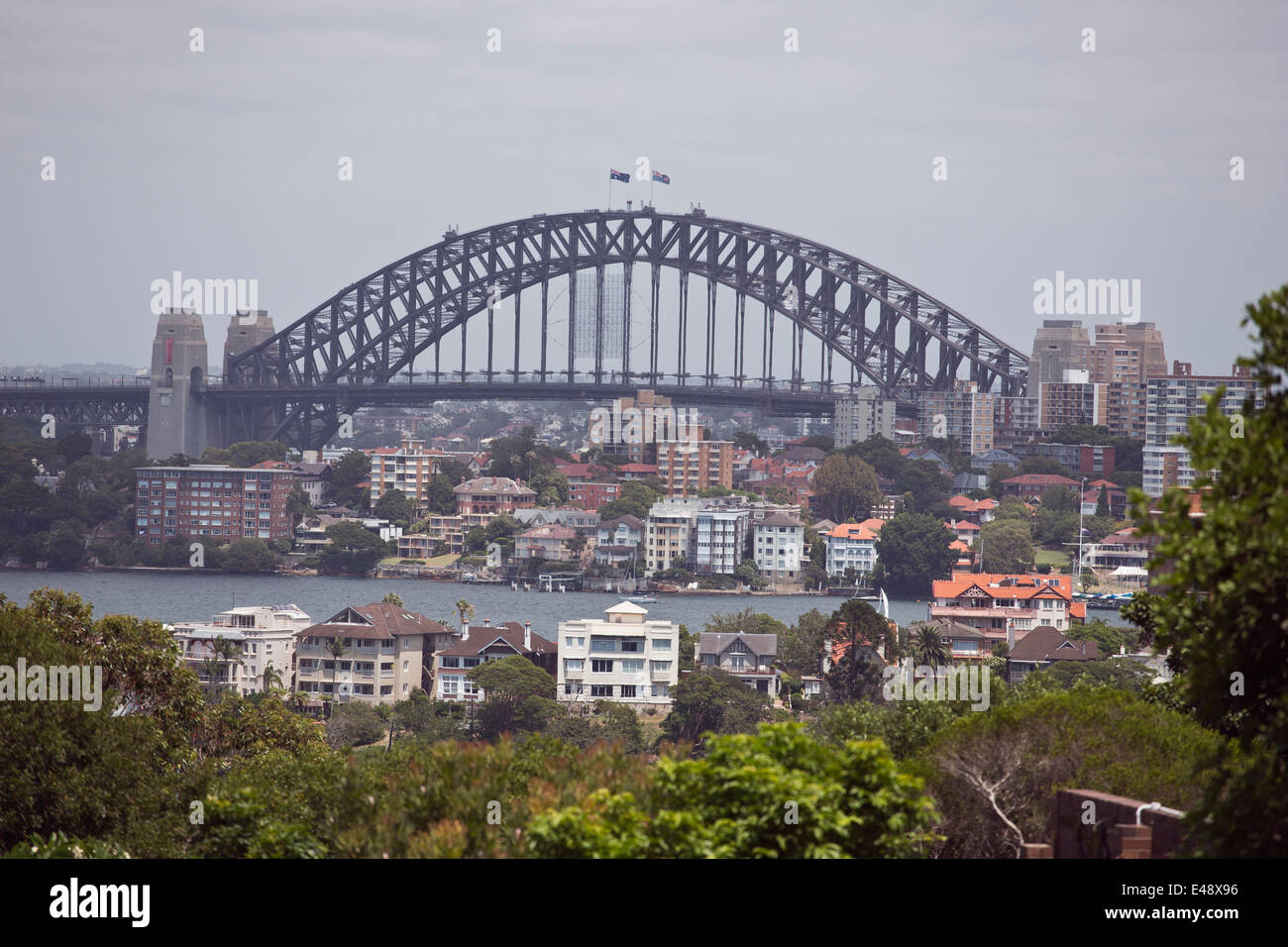 A distant view of Sydney Harbour Bridge Stock Photo - Alamy
