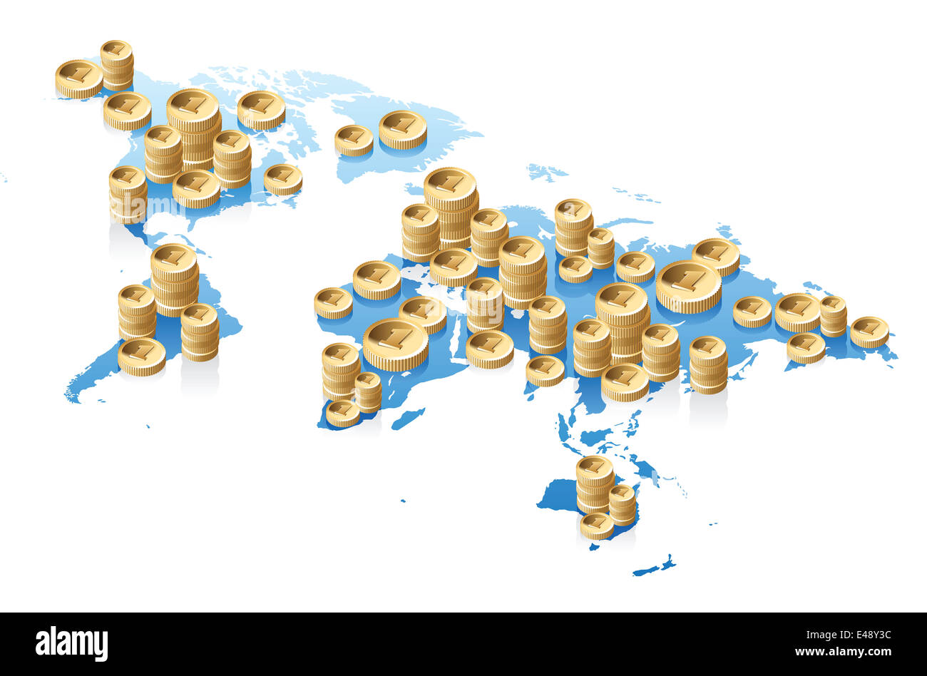 Concept of World map and money Stock Photo - Alamy
