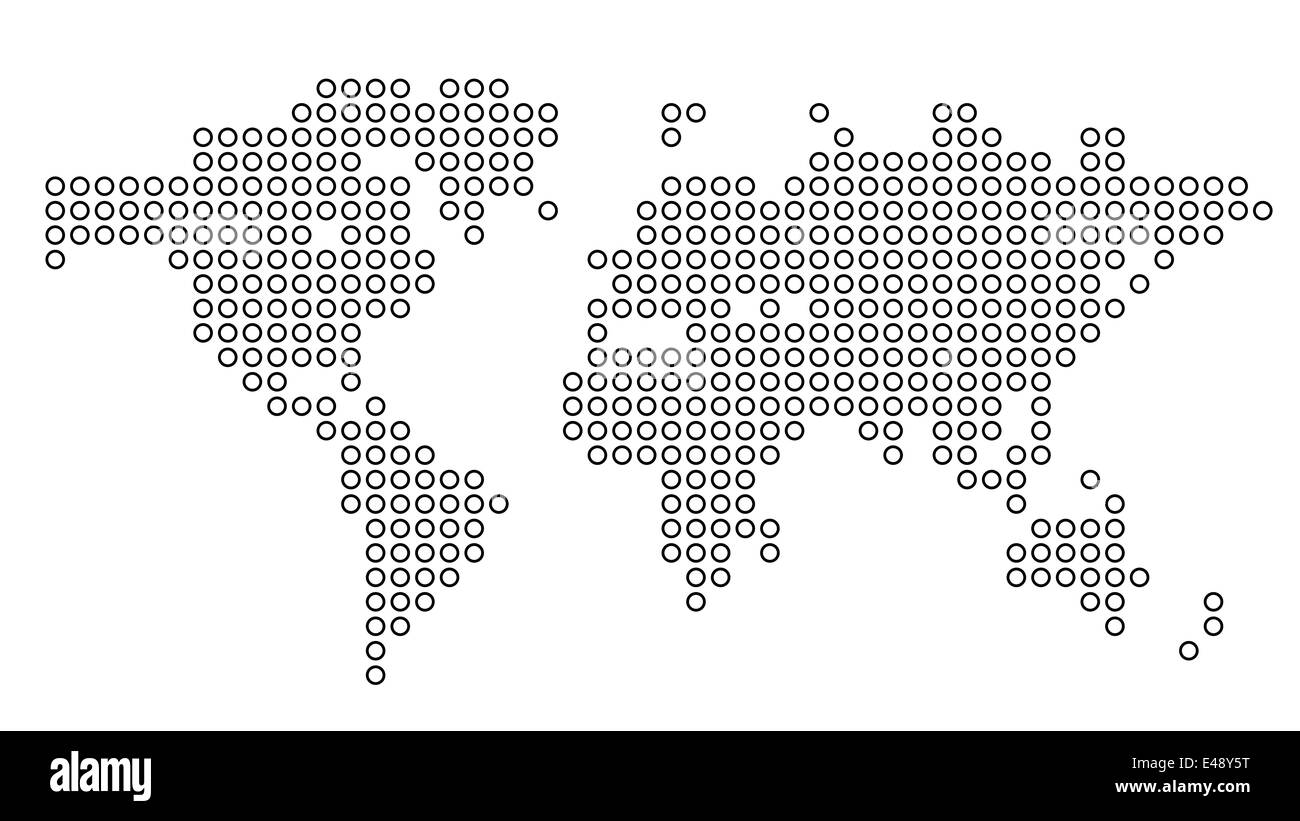 Dotted world map Stock Photo - Alamy