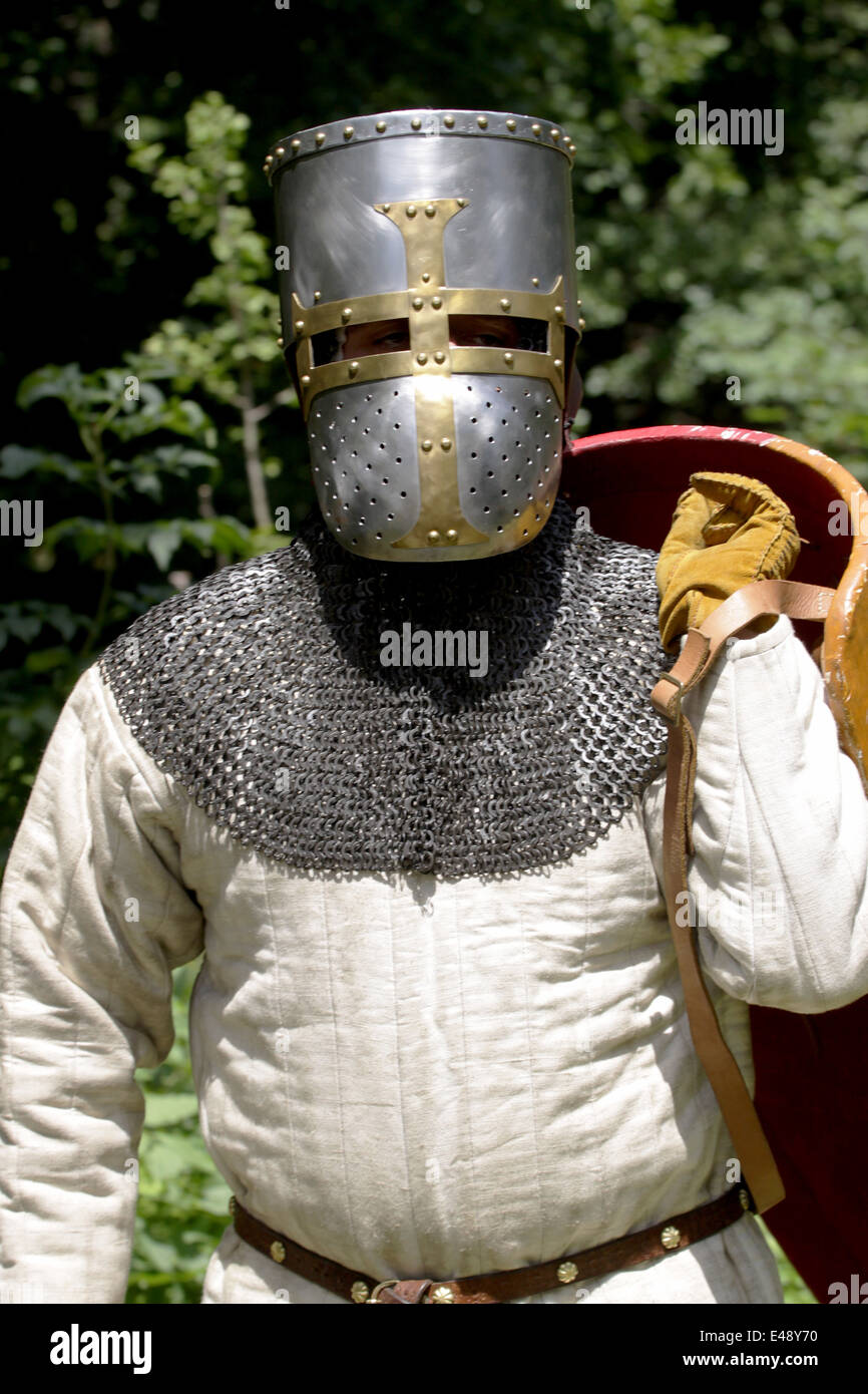 Medieval knights after battle Stock Photo - Alamy
