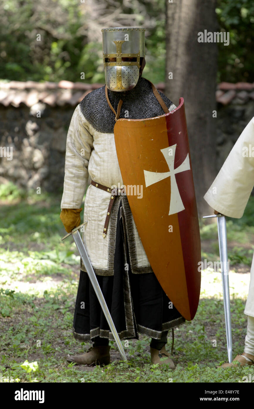 Medieval knights after battle Stock Photo - Alamy