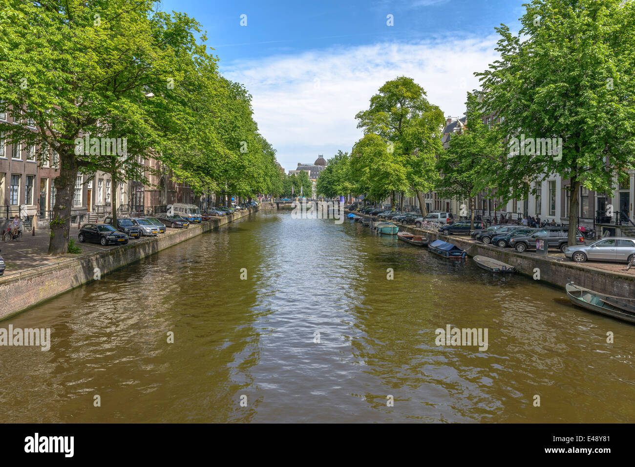 One of Amsterdam Canals in a summer day Stock Photo - Alamy