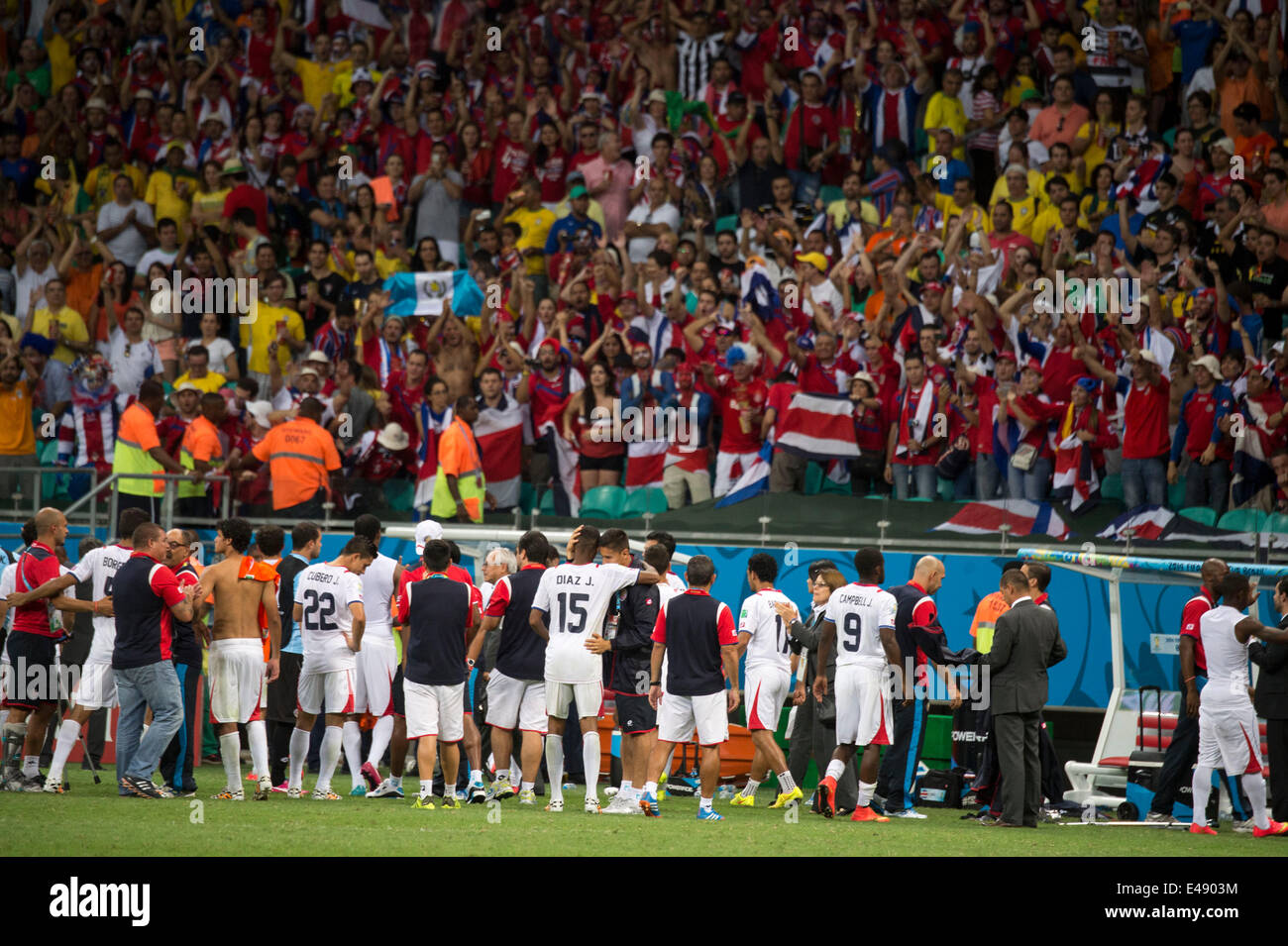 Salvador, Brazil. 5th July, 2014. Costa Rica team group (CRC) Football ...