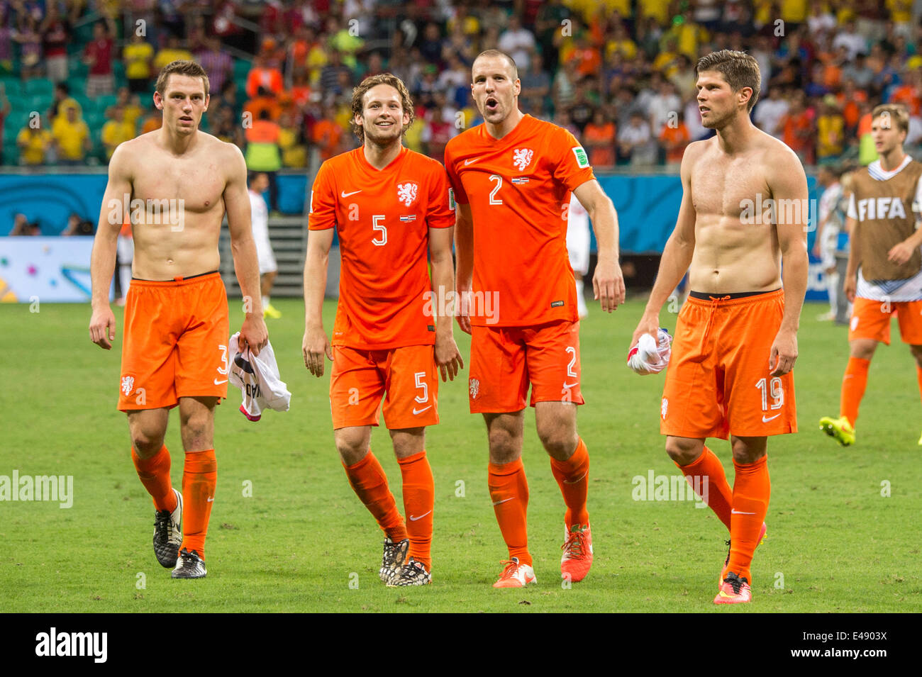 Salvador, Brazil. 5th July, 2014. Netherlands team group (NED) Football ...