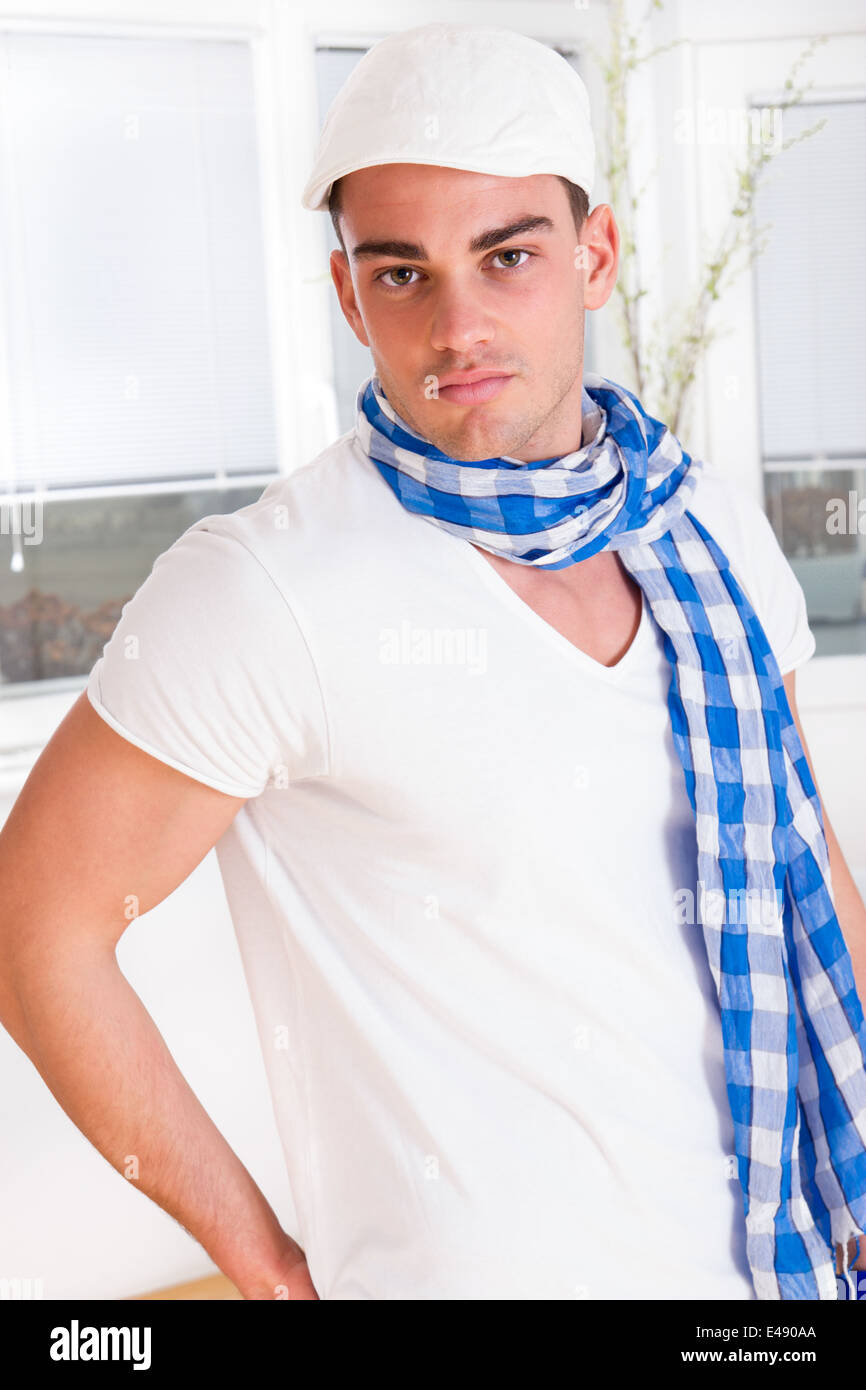 Male model posing indoor hi-res stock photography and images - Alamy