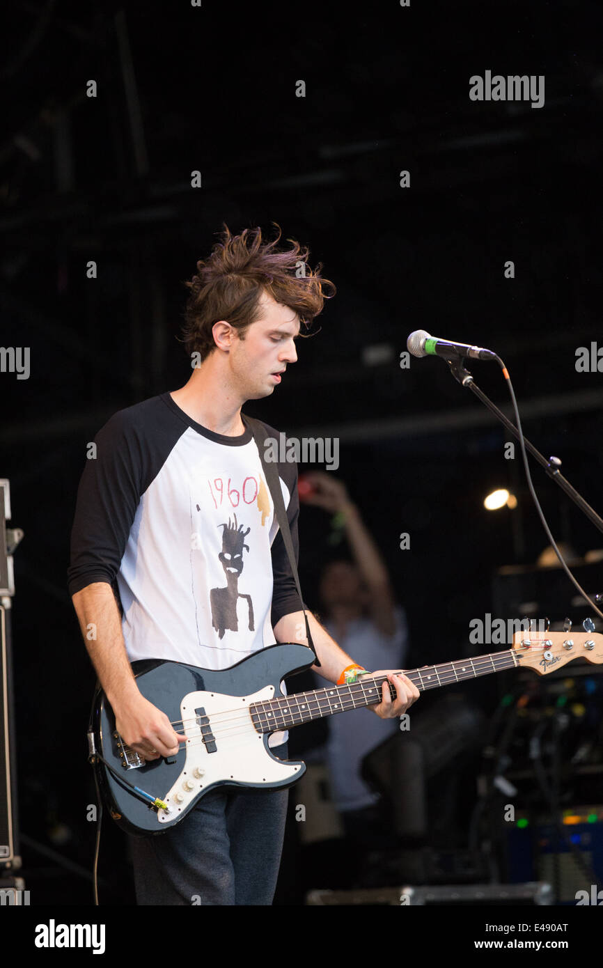 Jack Freeman from Jagwar Ma live at Glastonbury Festival 2014 Stock ...