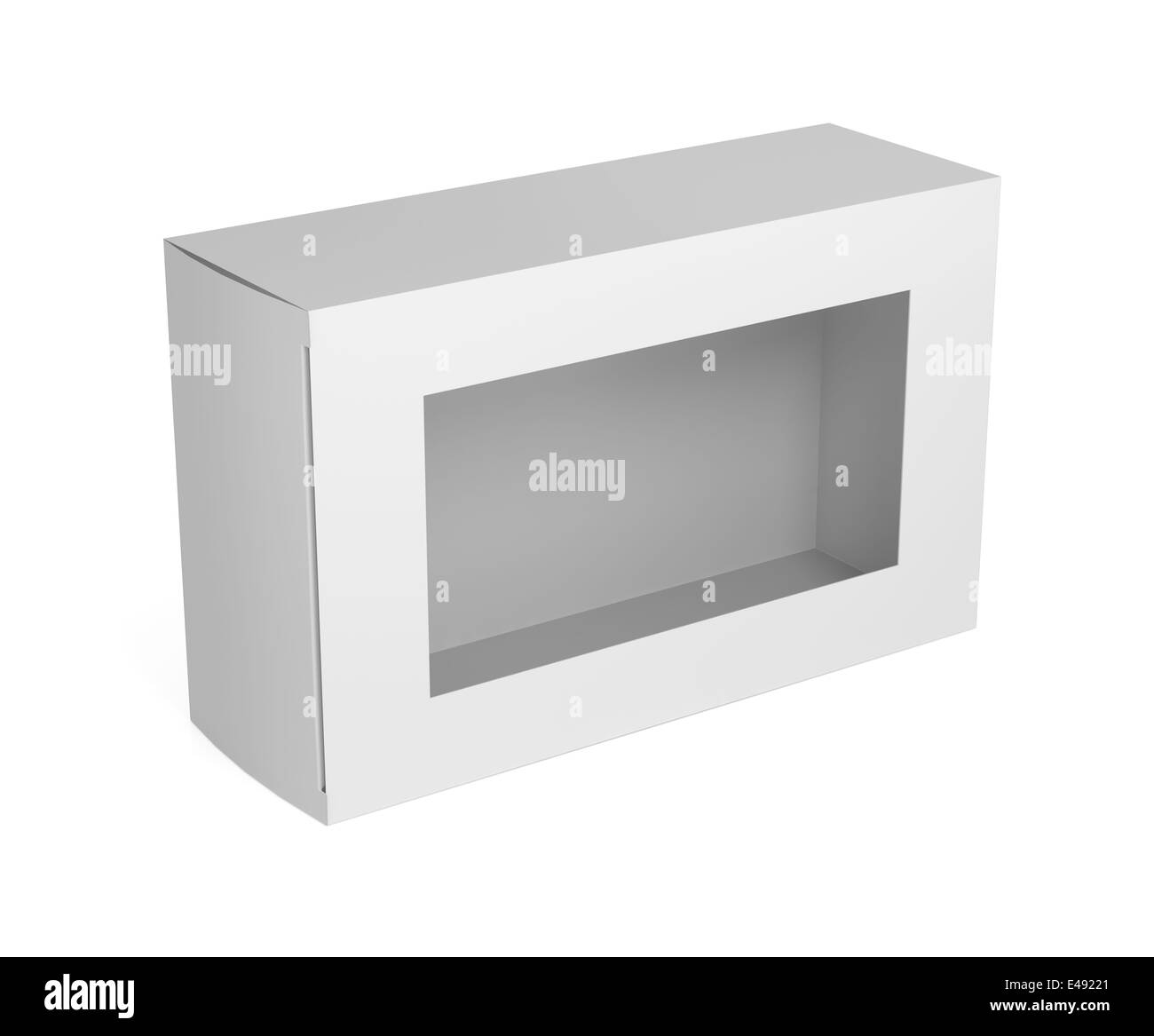 Closed white cardboard box - isolated on white background Stock Photo ...