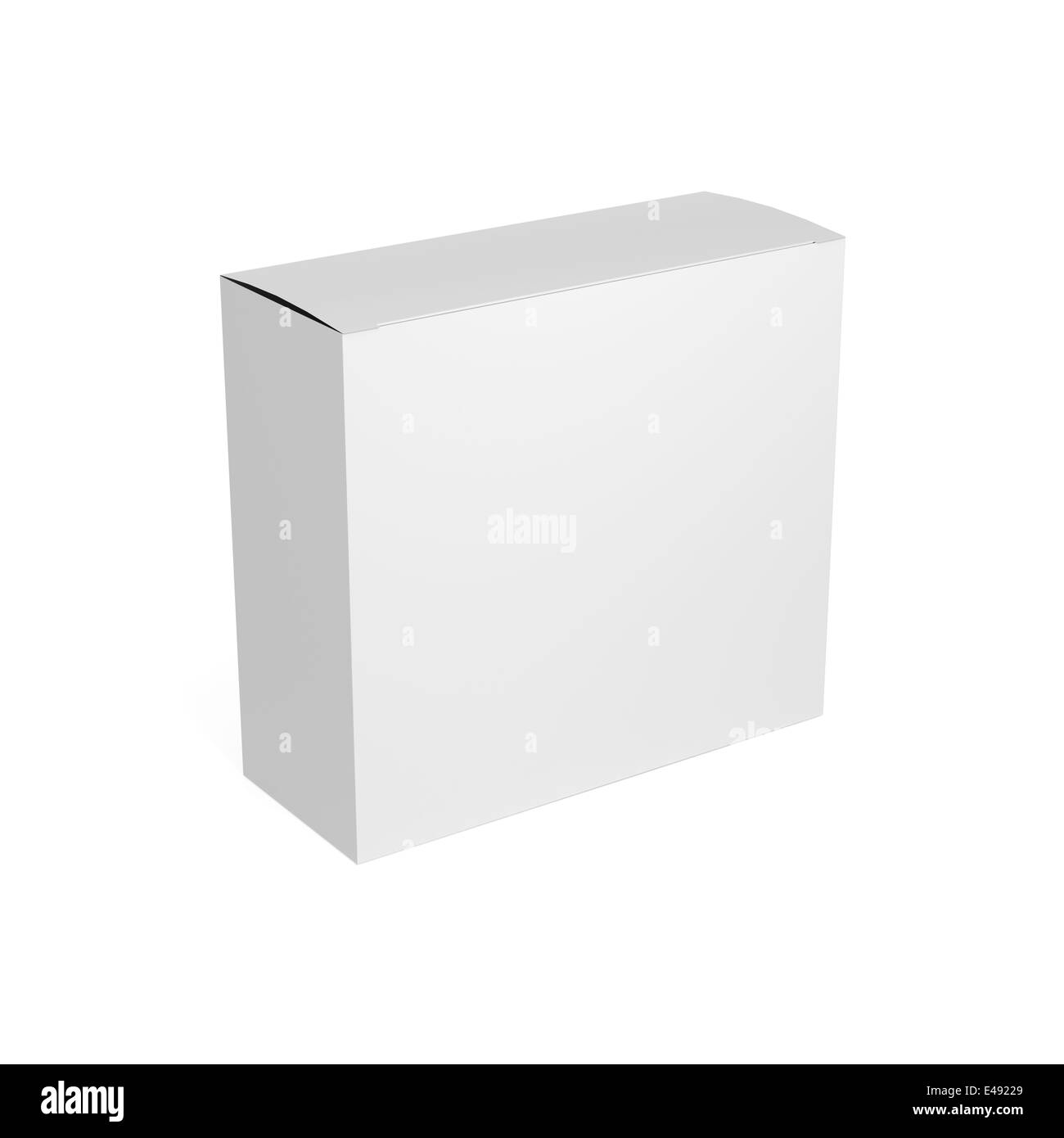 Closed white cardboard box - isolated on white background Stock Photo ...