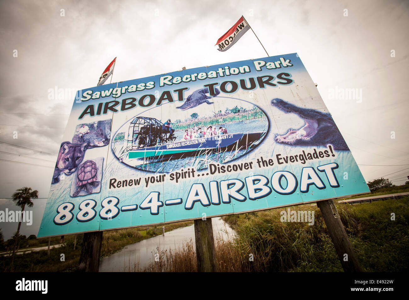 Visiting the Sawgrass Recreation Park in the Florida Everglades Stock ...