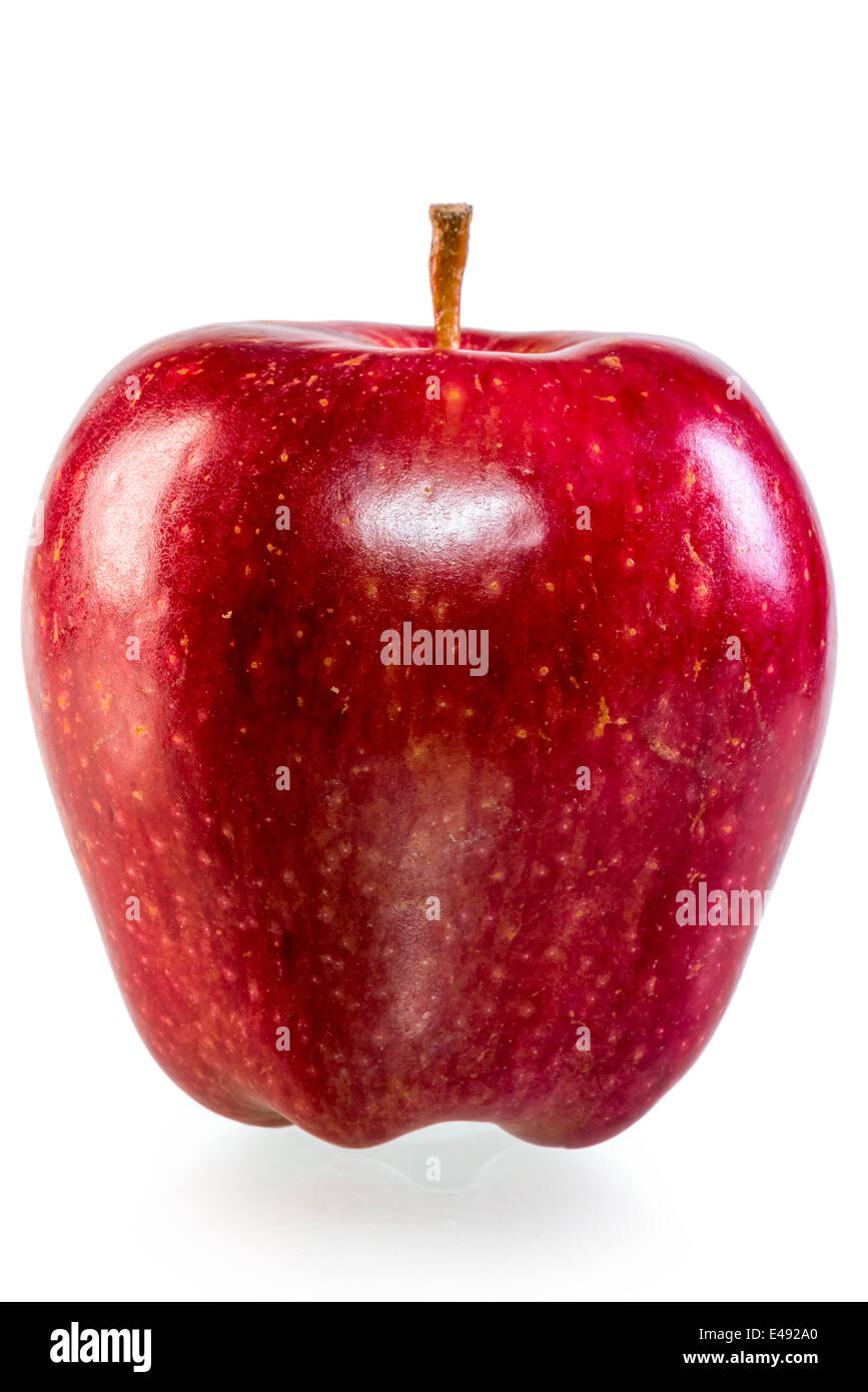 ripe juicy red apple isolated on white background Stock Photo - Alamy