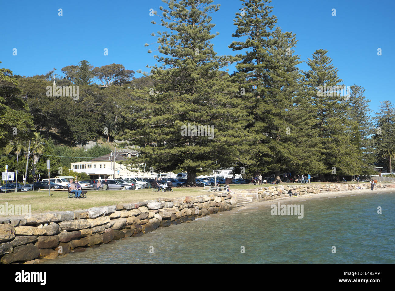 barrenjoey beach in the sydney palm beach area on pittwater, sydney ...