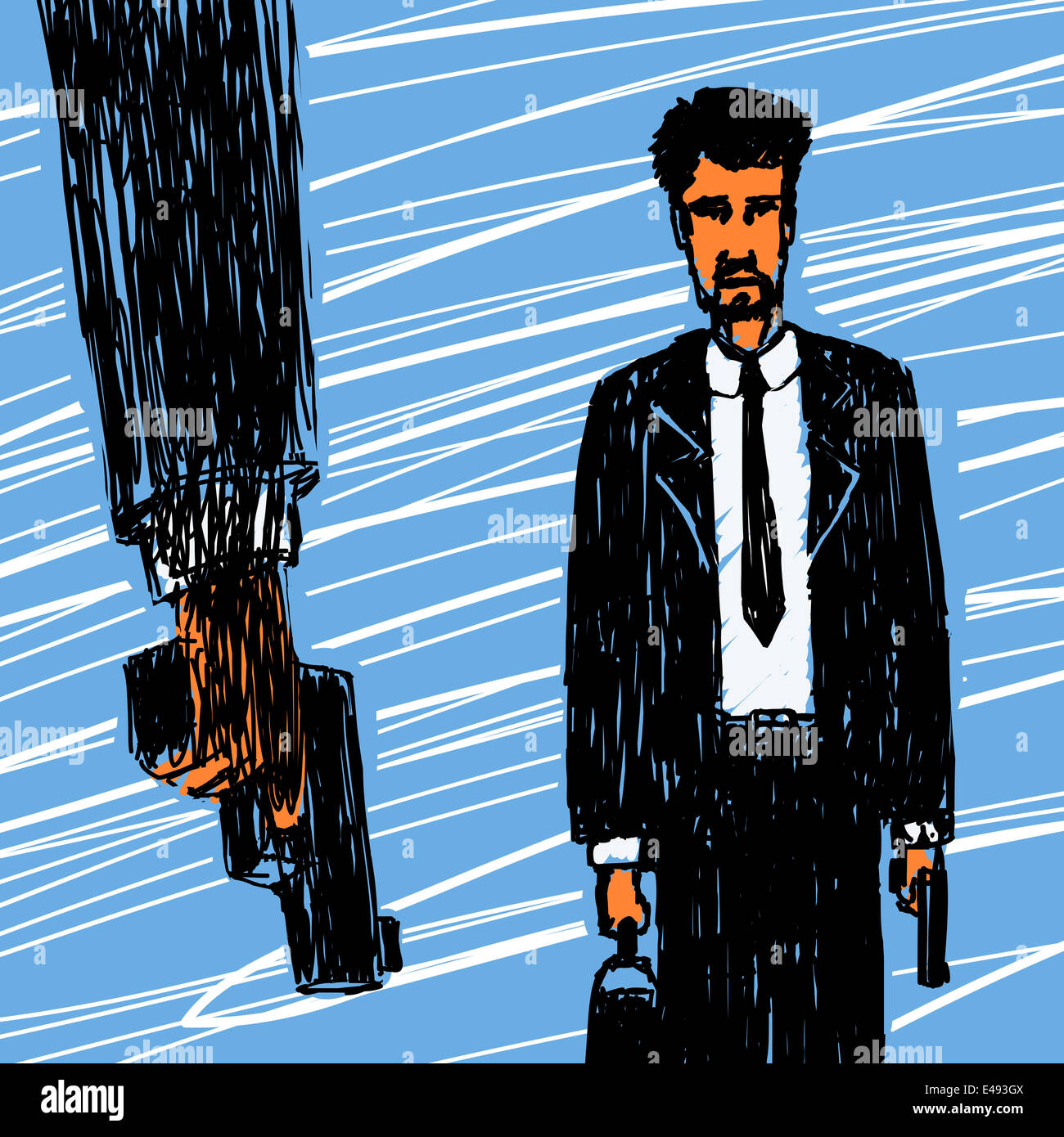 The crime scene, detective work place. EPS 8 Stock Photo - Alamy