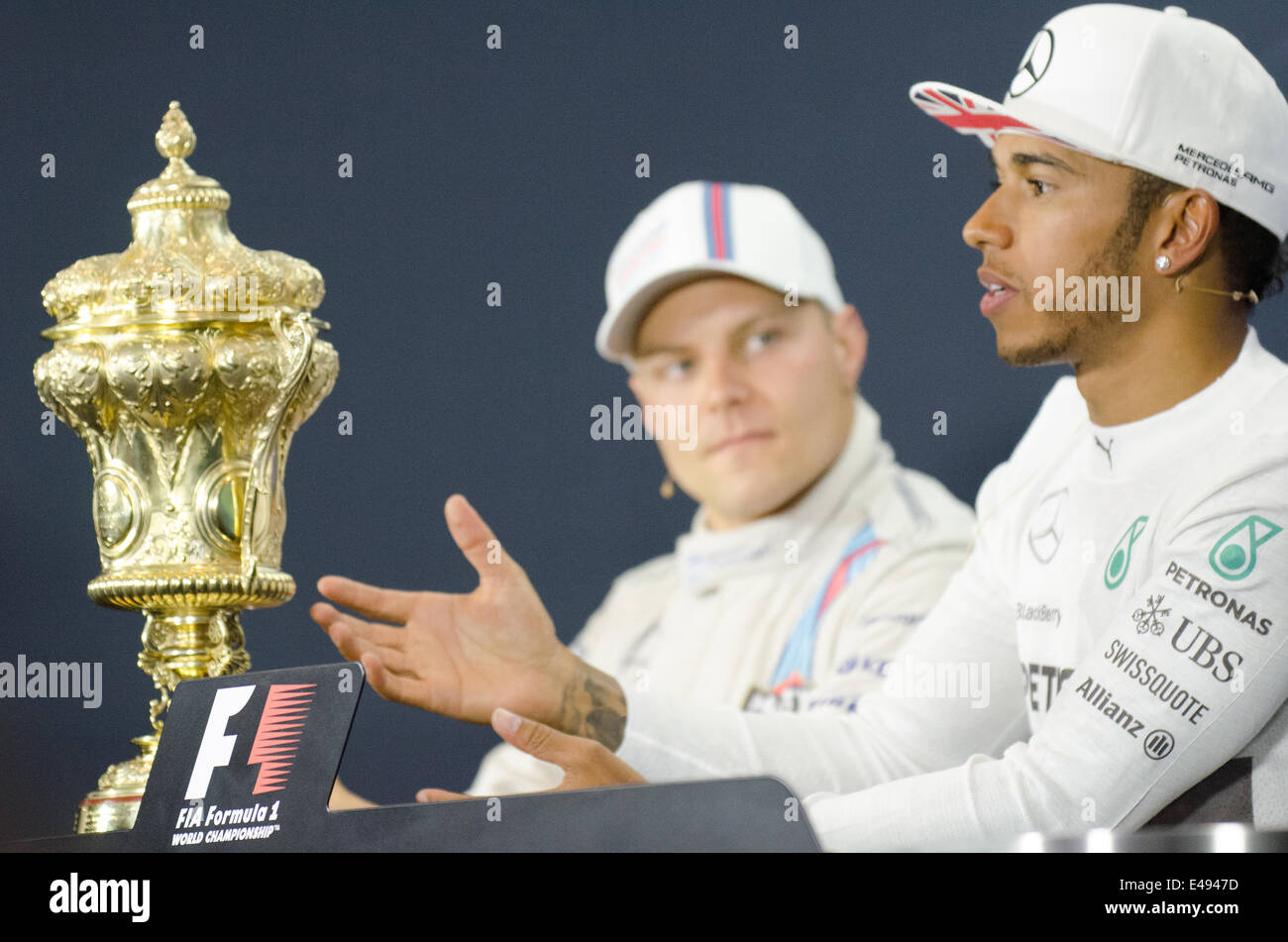 Lewis Hamilton wins the 2014 British Formula 1 Grand Prix, Silverstone ...