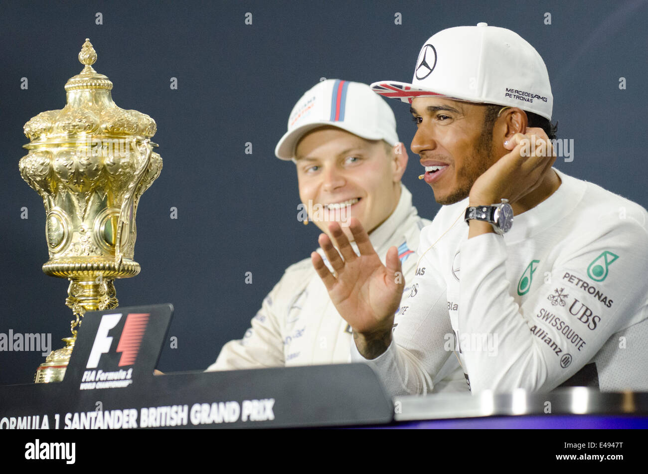 Lewis Hamilton wins the 2014 British Formula 1 Grand Prix, Silverstone ...