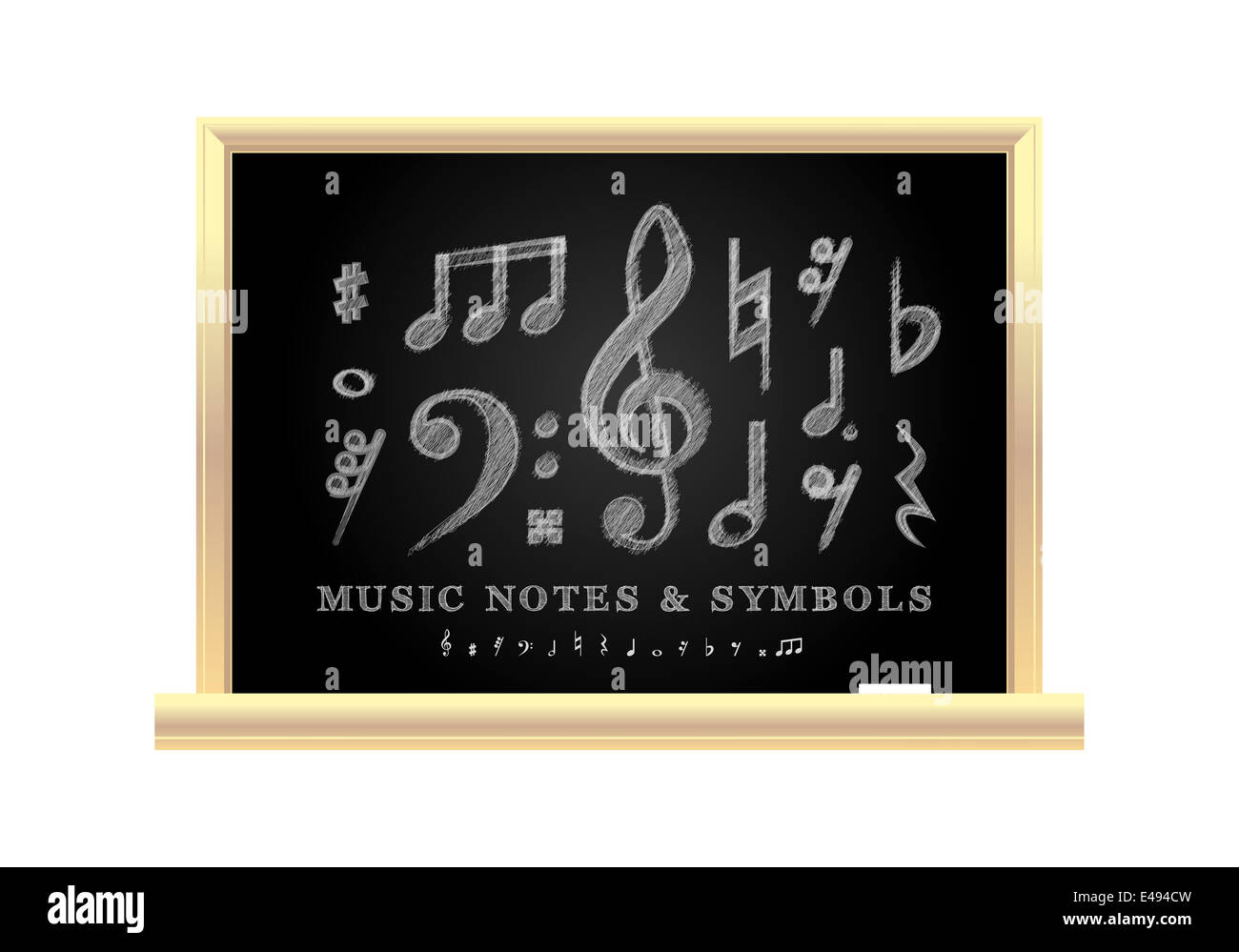 Handwritten musical notes Stock Photo - Alamy