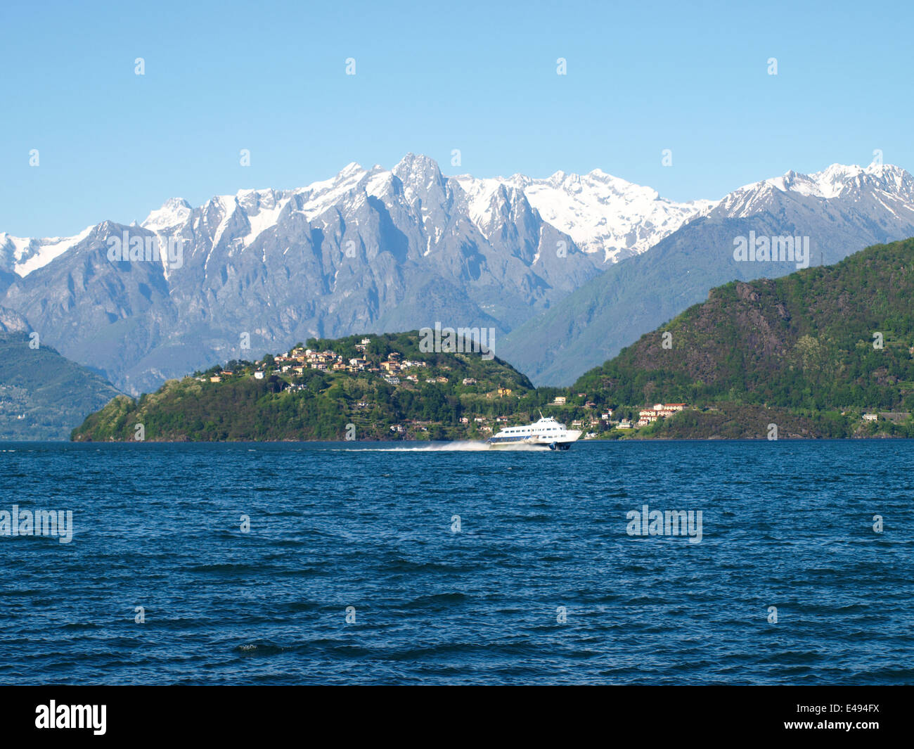 Pianello del Lario, Lake of Como, Italy: Panorama of the Hydrofoil and ...