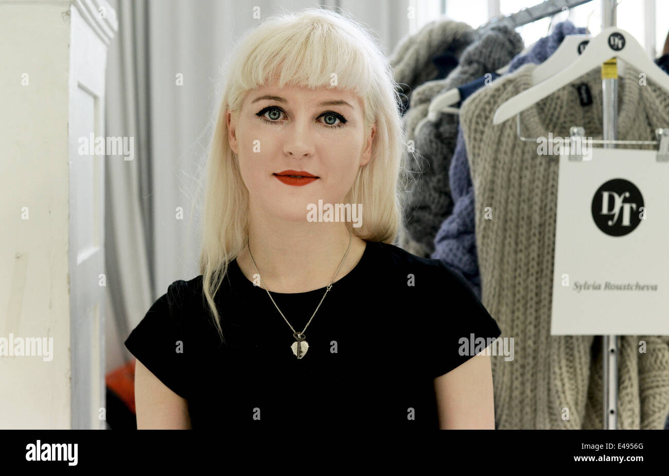 Berlin, Germany. 06th July, 2014. Irish designer Maria Lola Roche poses ...