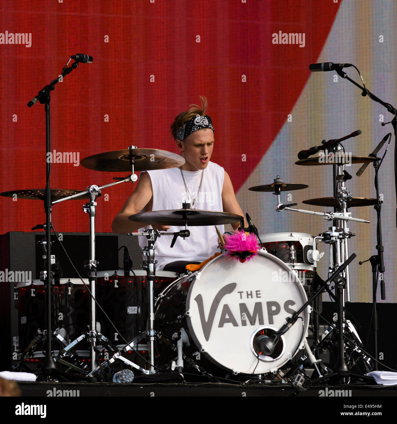 London, UK, 06/07/2014 : The Vamps play British Summertime Hyde Park ...
